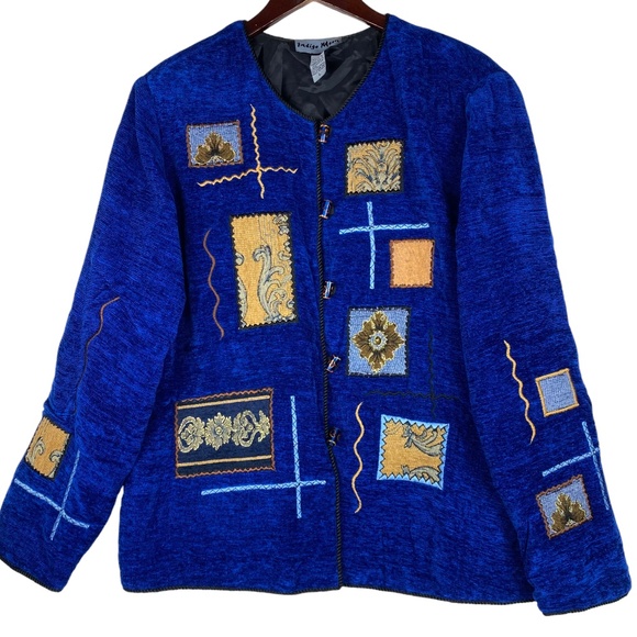 indigo moon | Jackets & Coats | Indigo Moon Large 2 14 Jacket Coat Art ...
